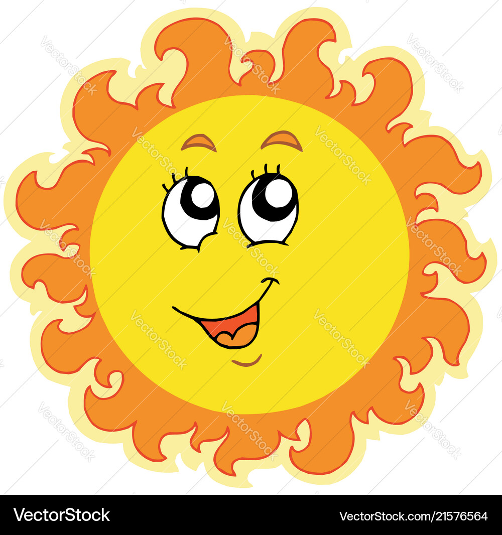 Spring sun Royalty Free Vector Image - VectorStock