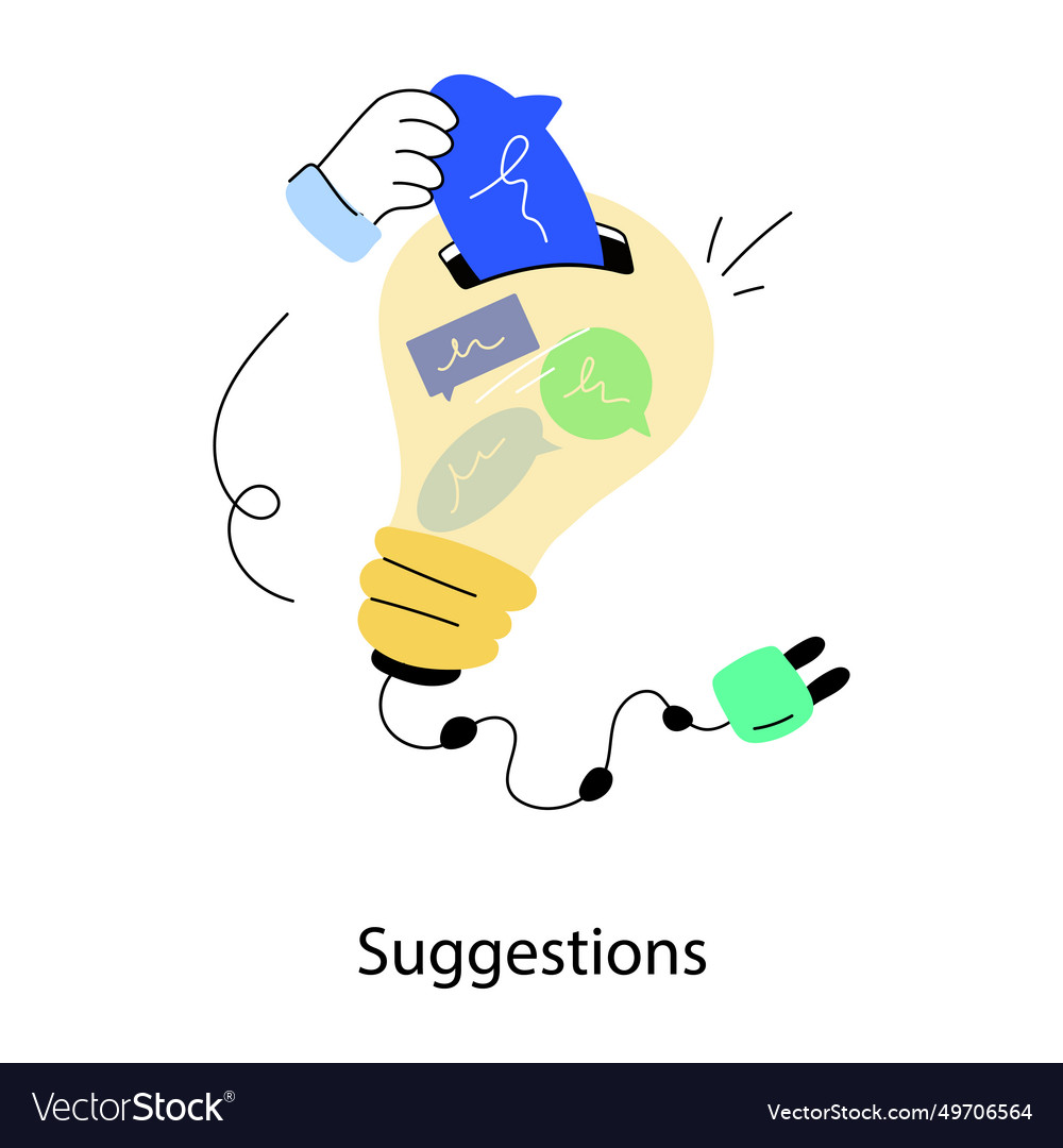 Suggestions Royalty Free Vector Image - VectorStock