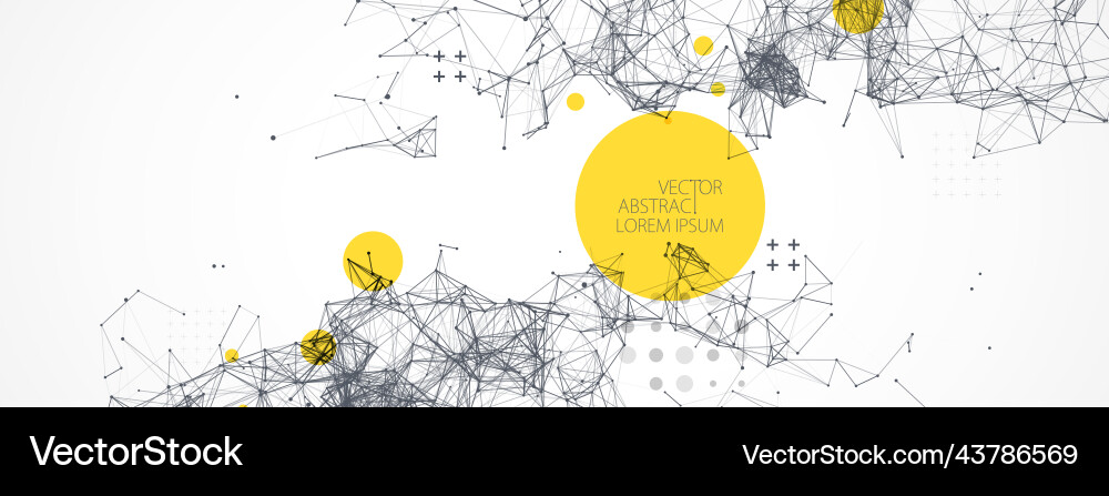 Abstract polygonal background with connecting Vector Image