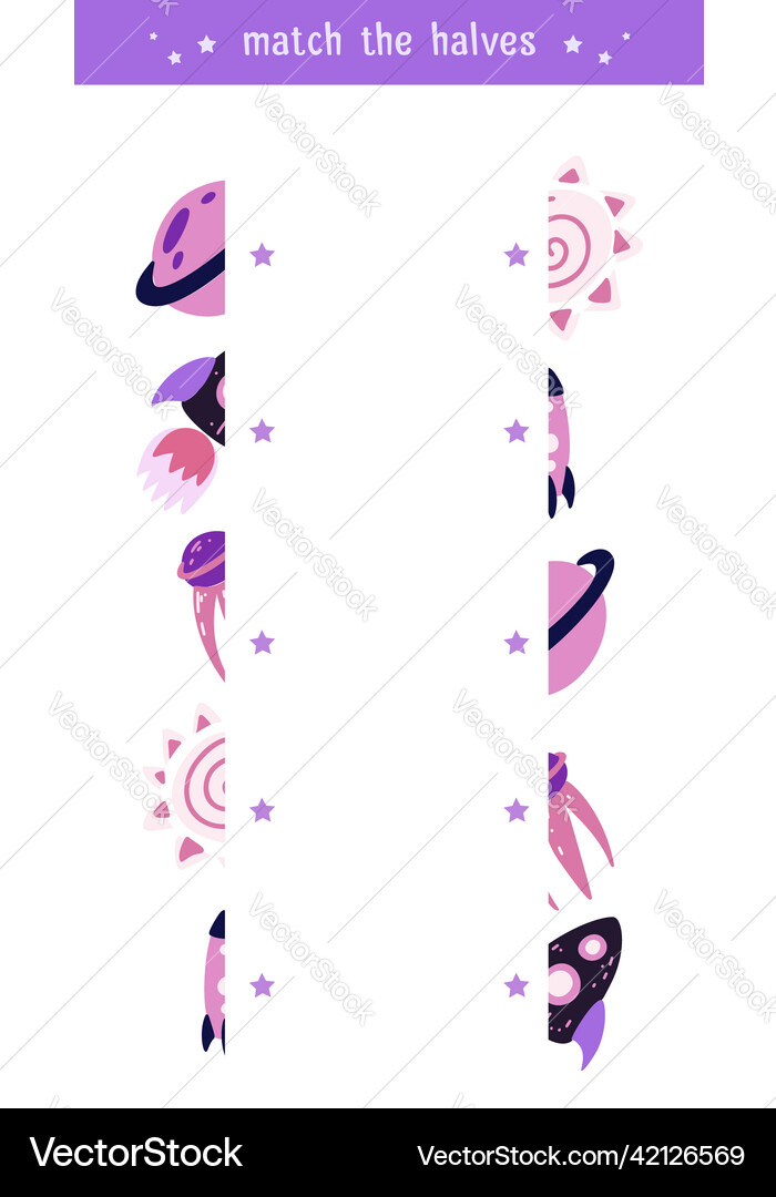 Template for preschool games find Royalty Free Vector Image