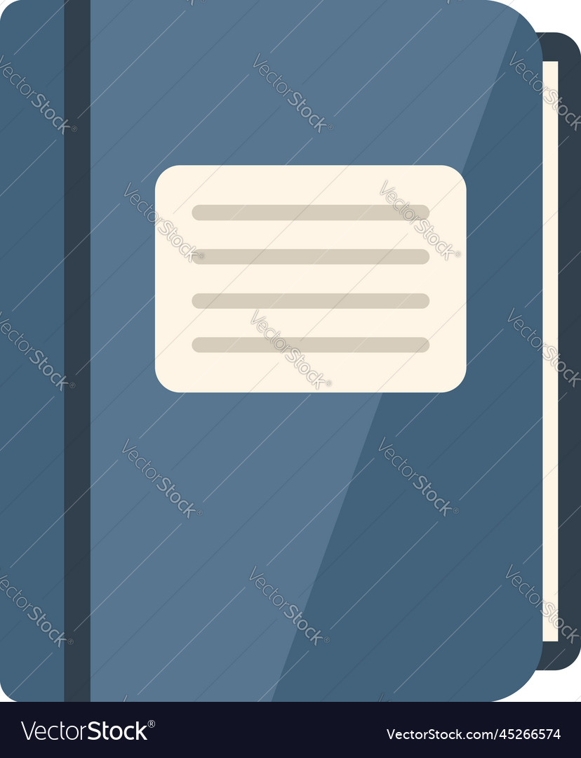 Notebook folder icon flat write paper Royalty Free Vector