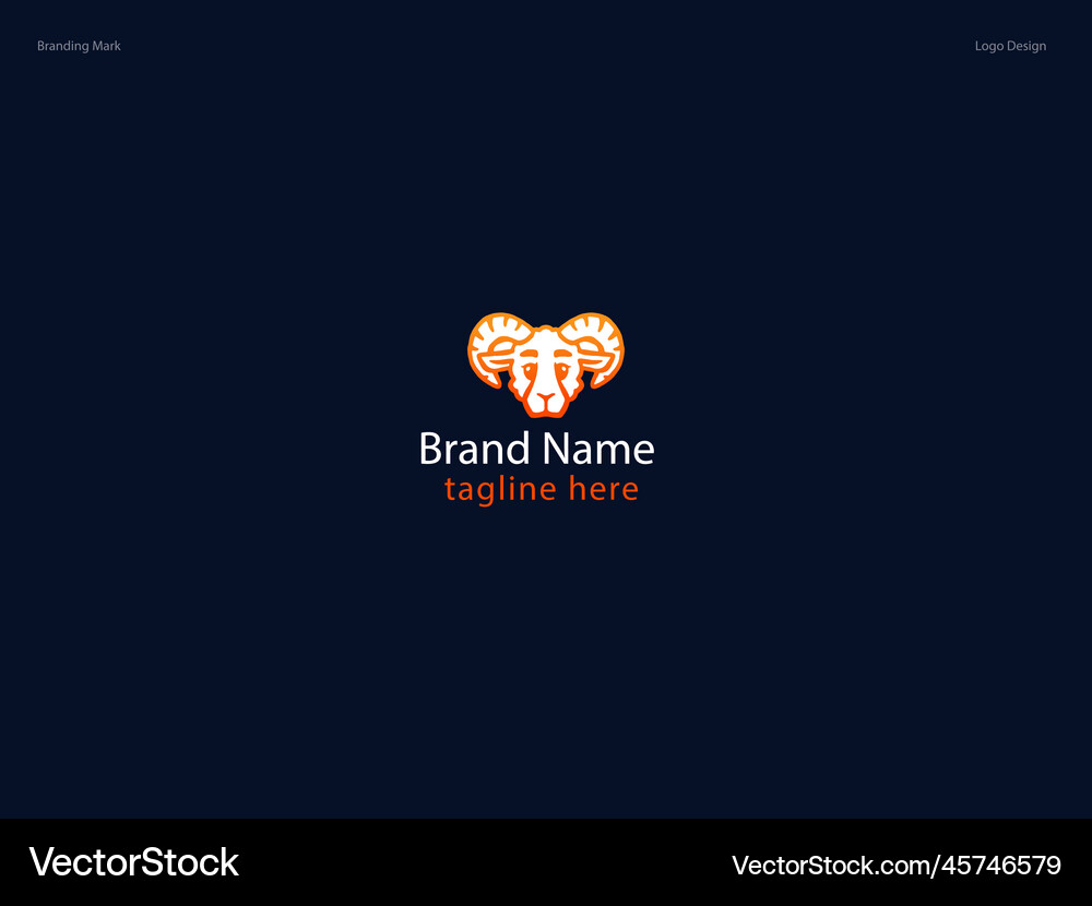 Caw logo design - animal free Royalty Free Vector Image