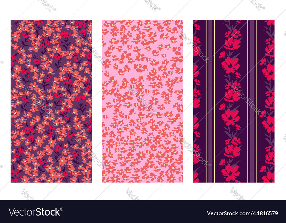Design of spring print with flowers for textile Vector Image
