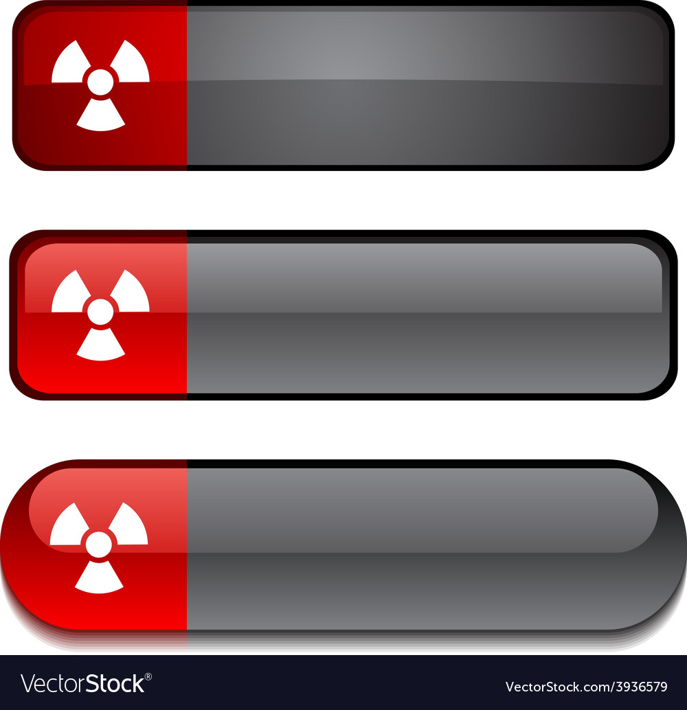 Radiation button set Royalty Free Vector Image