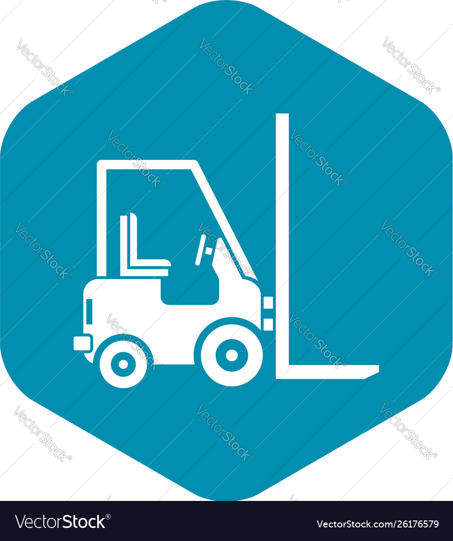 Stacker loader icon simple style Royalty Free Vector Image
