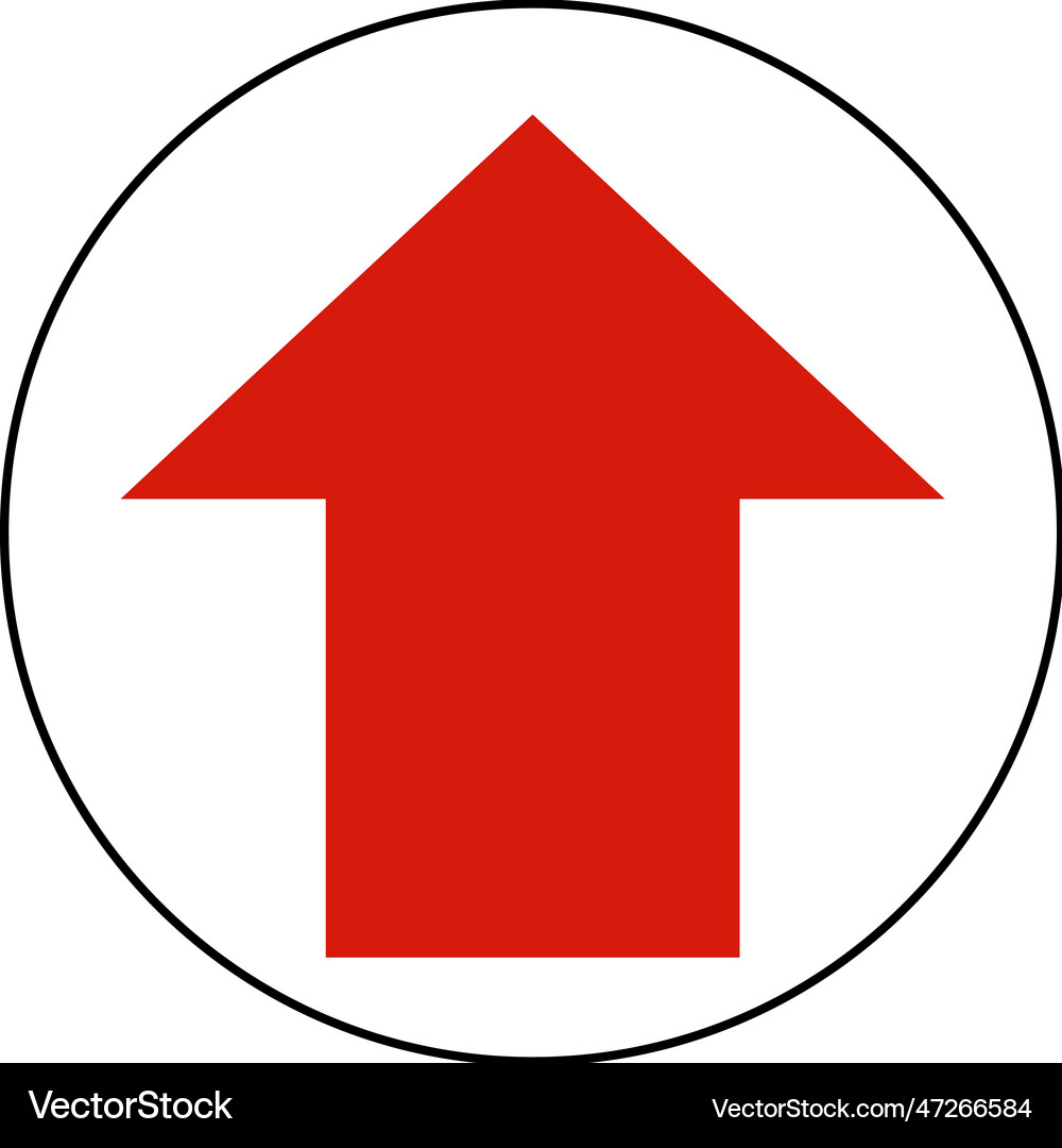 Directional arrow floor sign on white background Vector Image