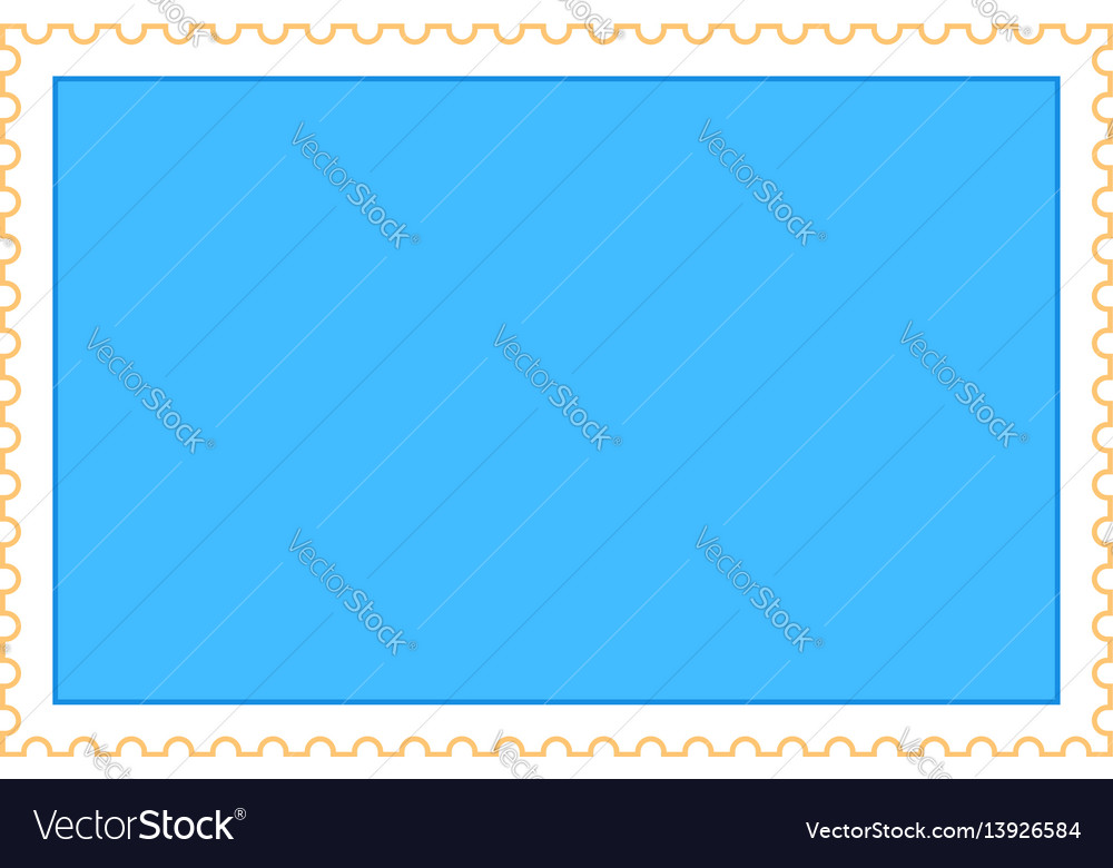 Empty rectangle postage stamp Royalty Free Vector Image