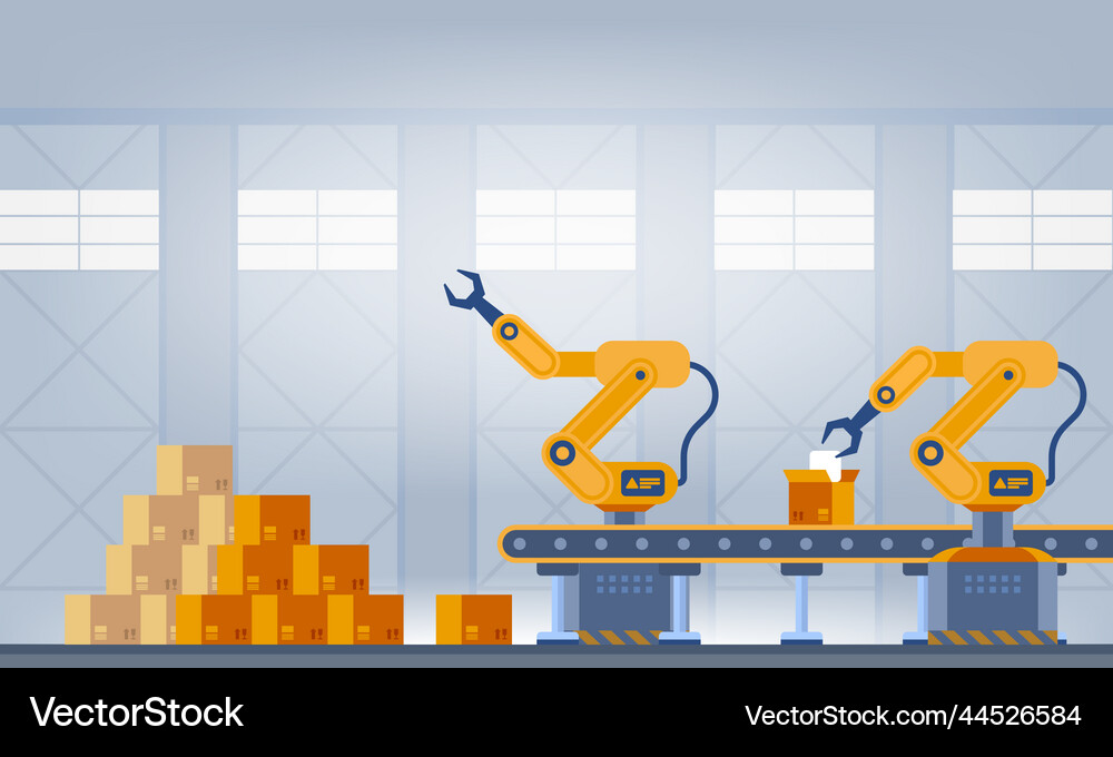 Industry 40 smart factory concept technology Vector Image