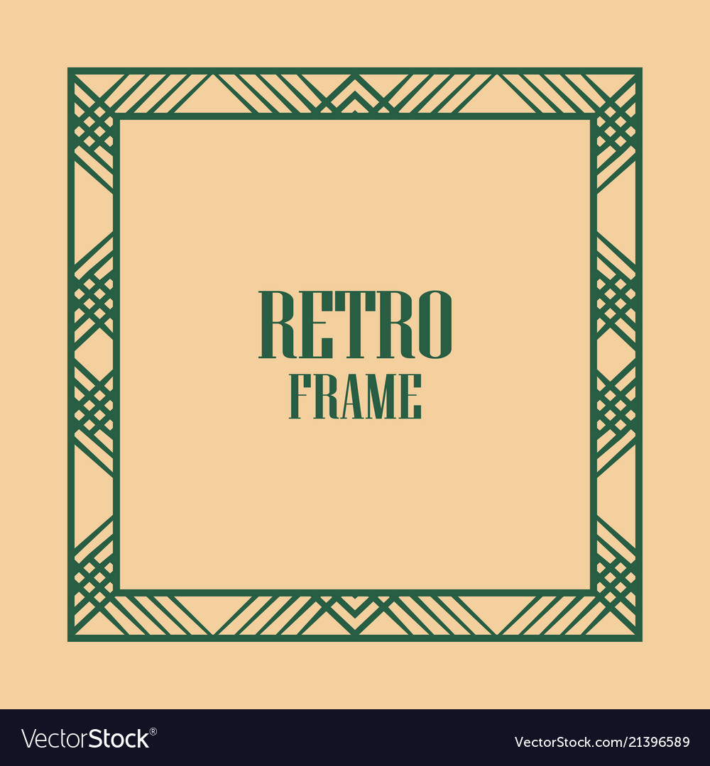Art deco frame Royalty Free Vector Image - VectorStock