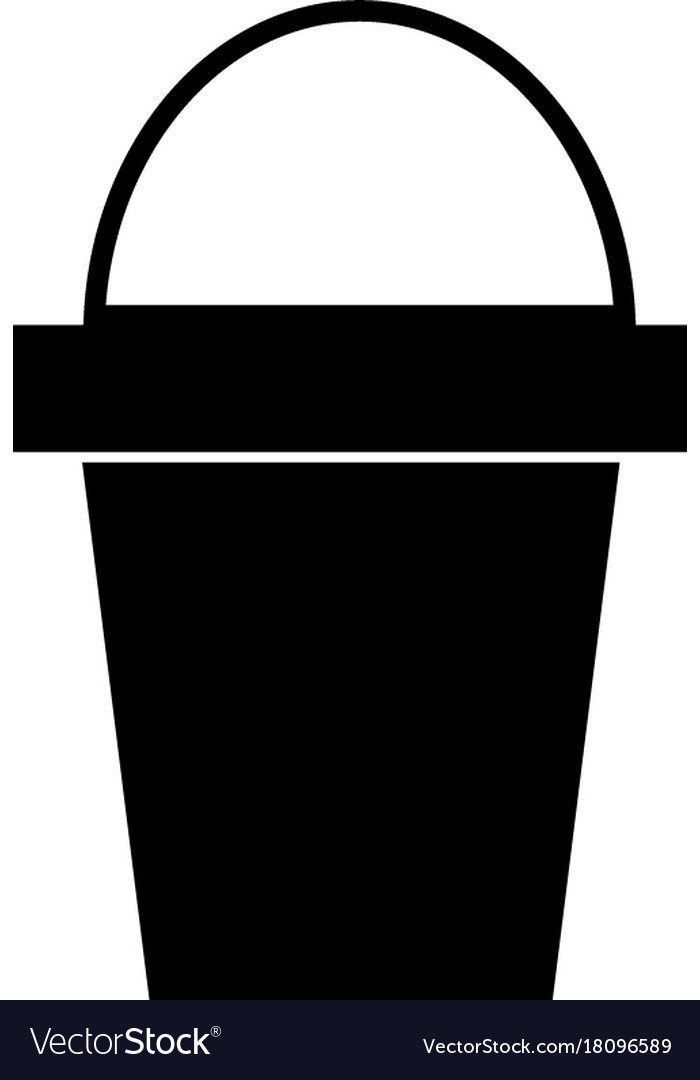 Bucket icon black sign Royalty Free Vector Image Bucket icon black sign Royalty Free Vector Image
