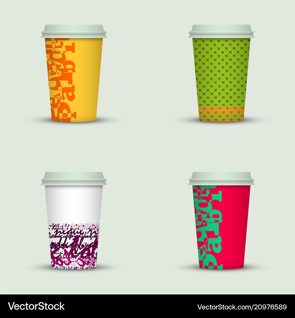 Coffee cup to go creative template Royalty Free Vector Image