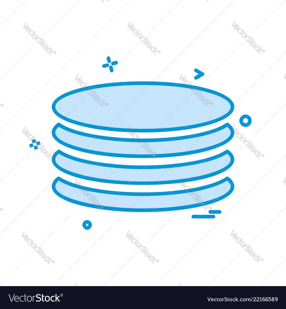 Database icon design Royalty Free Vector Image