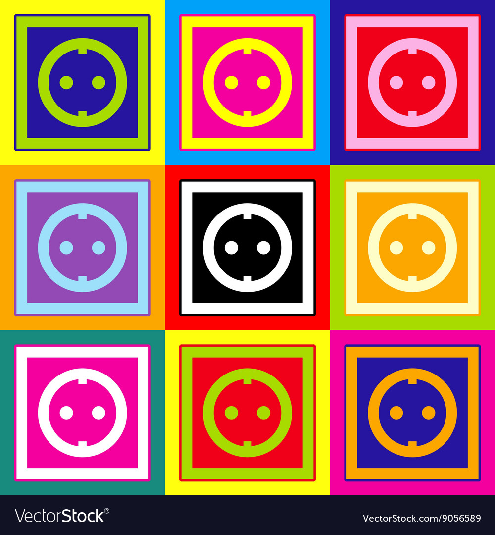 Electrical socket sign Royalty Free Vector Image