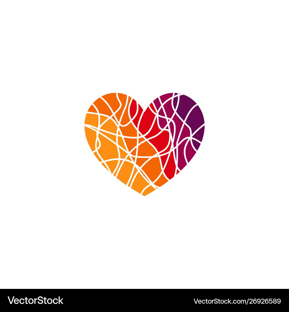 Love logo design modern colorful v2 Royalty Free Vector