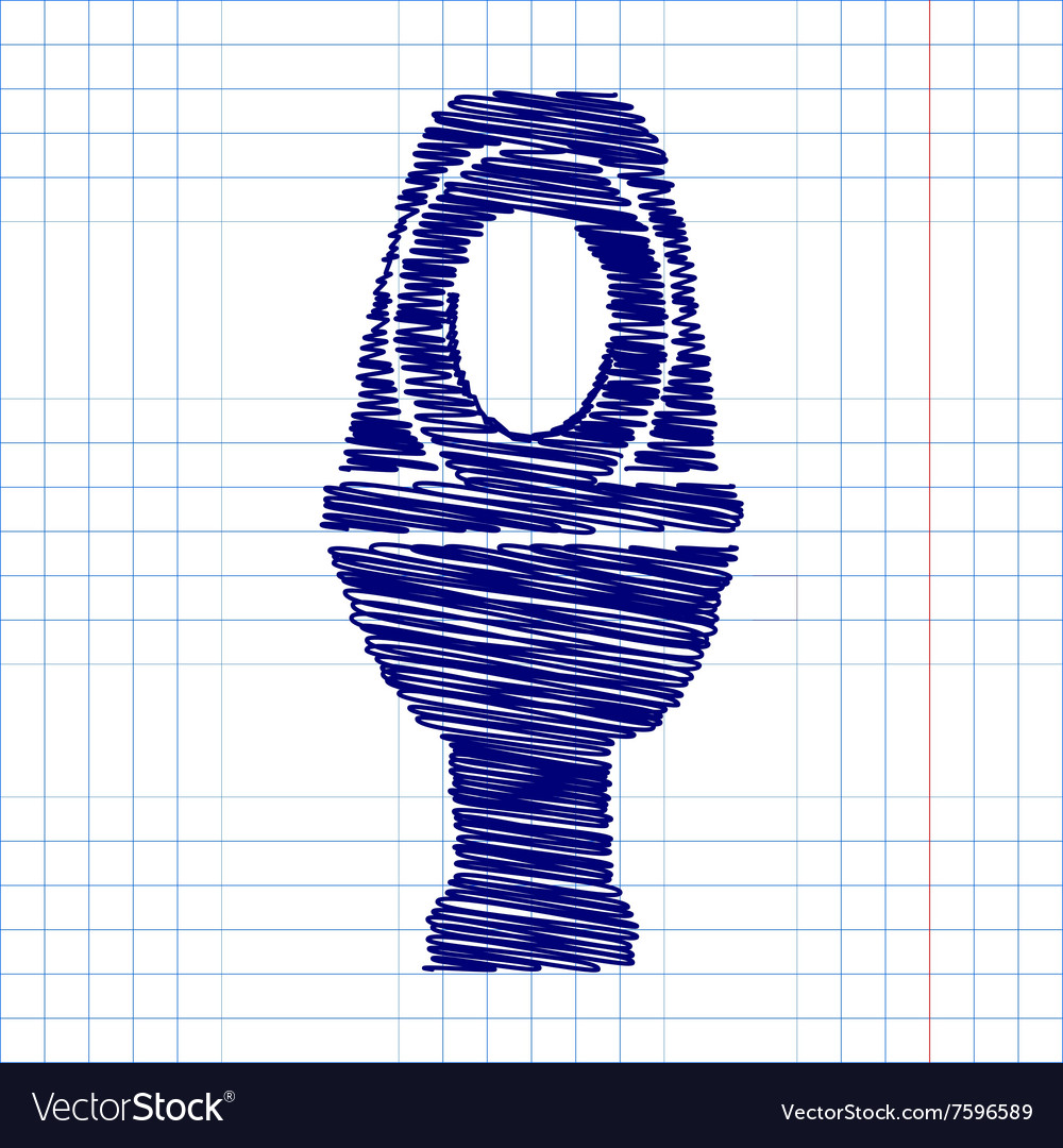 Scribble icon with pen effect Royalty Free Vector Image