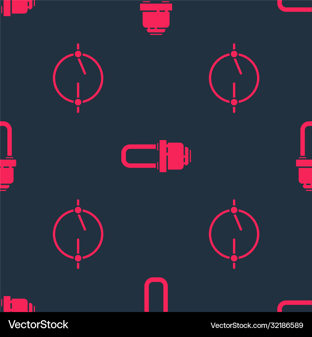 Set electric circuit scheme and led light bulb Vector Image
