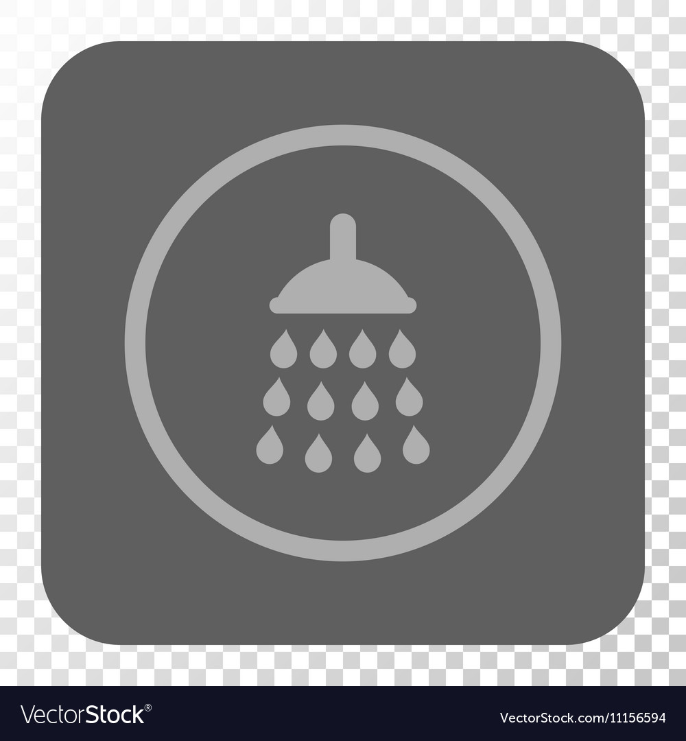 Shower rounded square button Royalty Free Vector Image