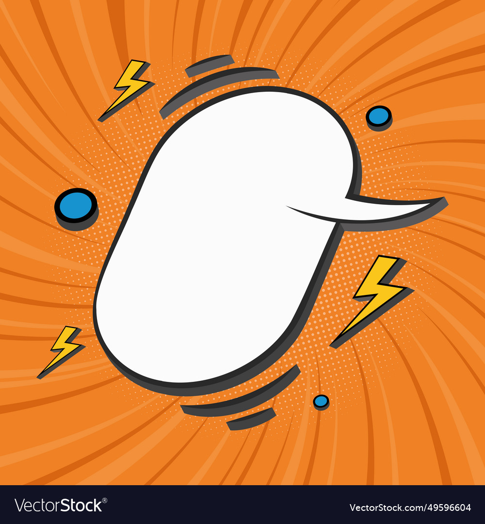 Empty comic bubble chat Royalty Free Vector Image