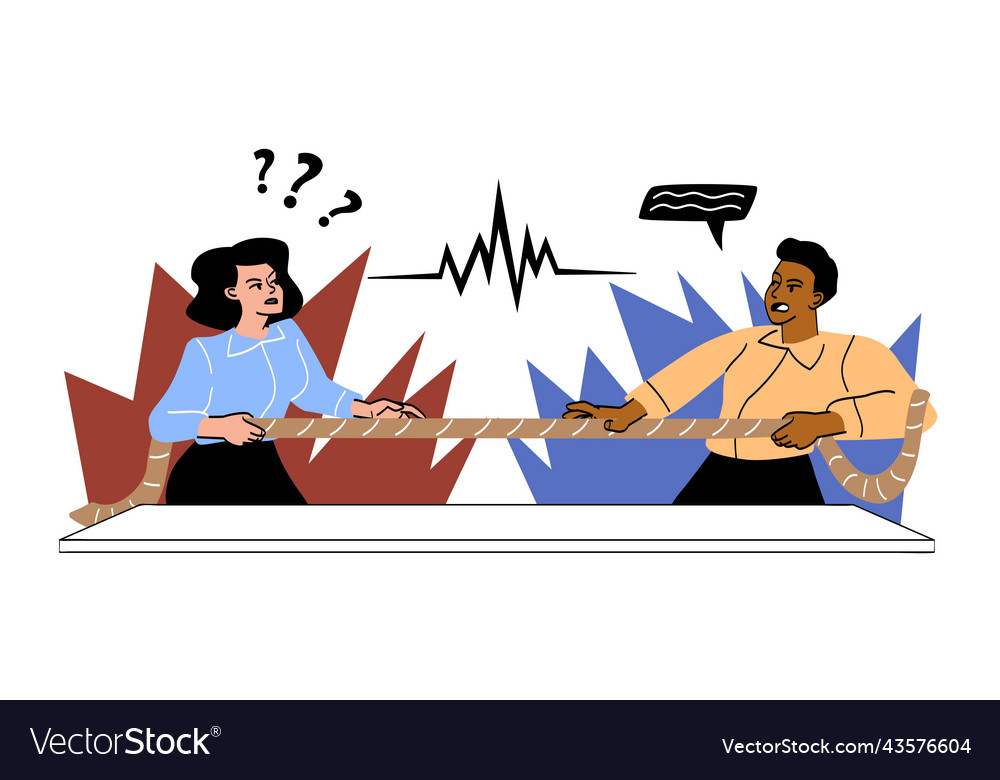 Gender rivalry concept Royalty Free Vector Image Gender rivalry concept Royalty Free Vector Image