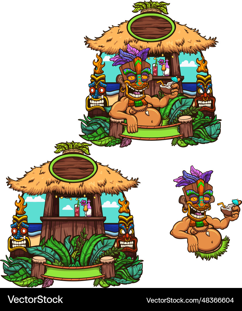 Tiki bar Royalty Free Vector Image - VectorStock