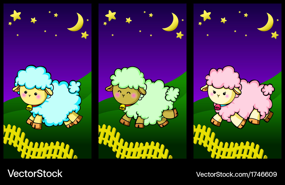 Cute little lambs Royalty Free Vector Image - VectorStock