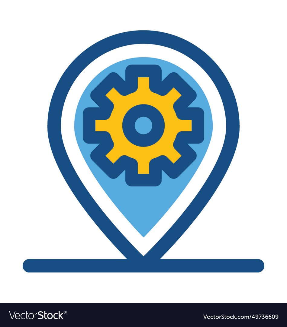 Map setting colored icon Royalty Free Vector Image