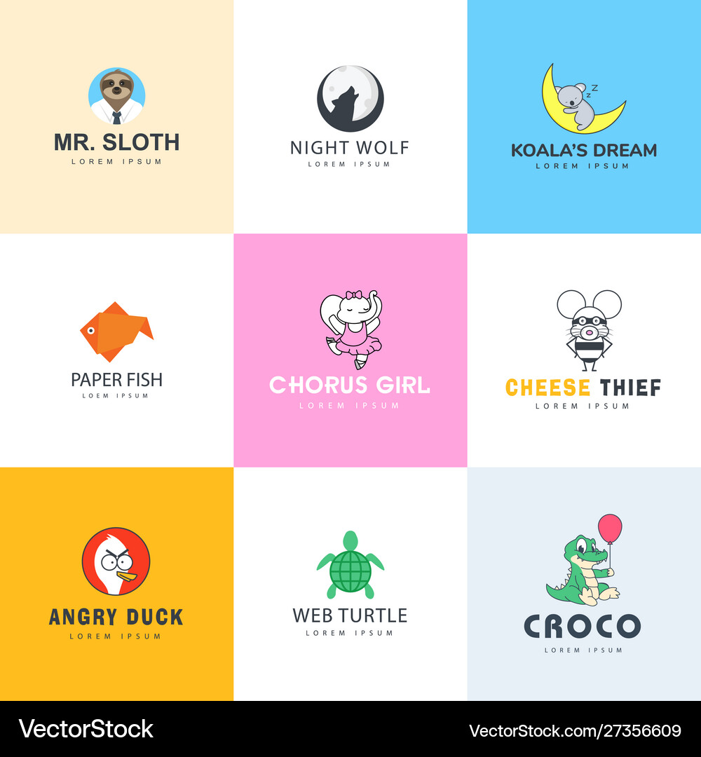 Pack animals logo Royalty Free Vector Image - VectorStock