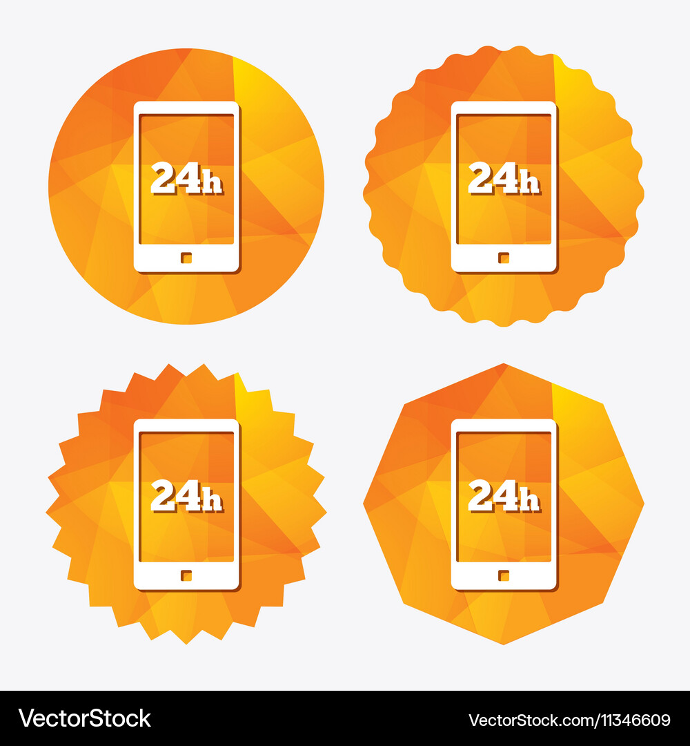 Service and support for customers 24 hours Vector Image