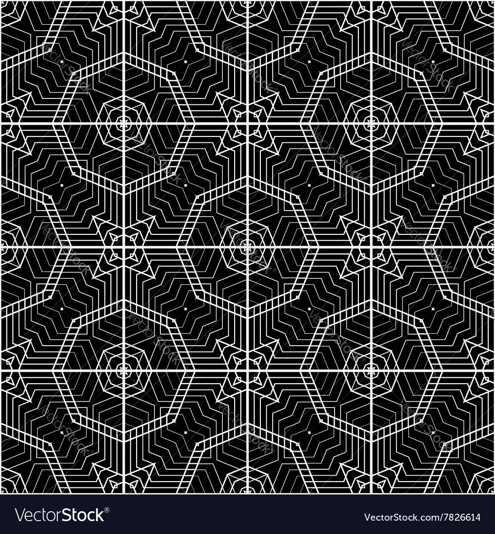 Design seamless monochrome geometric pattern Vector Image Design seamless monochrome geometric pattern Vector Image