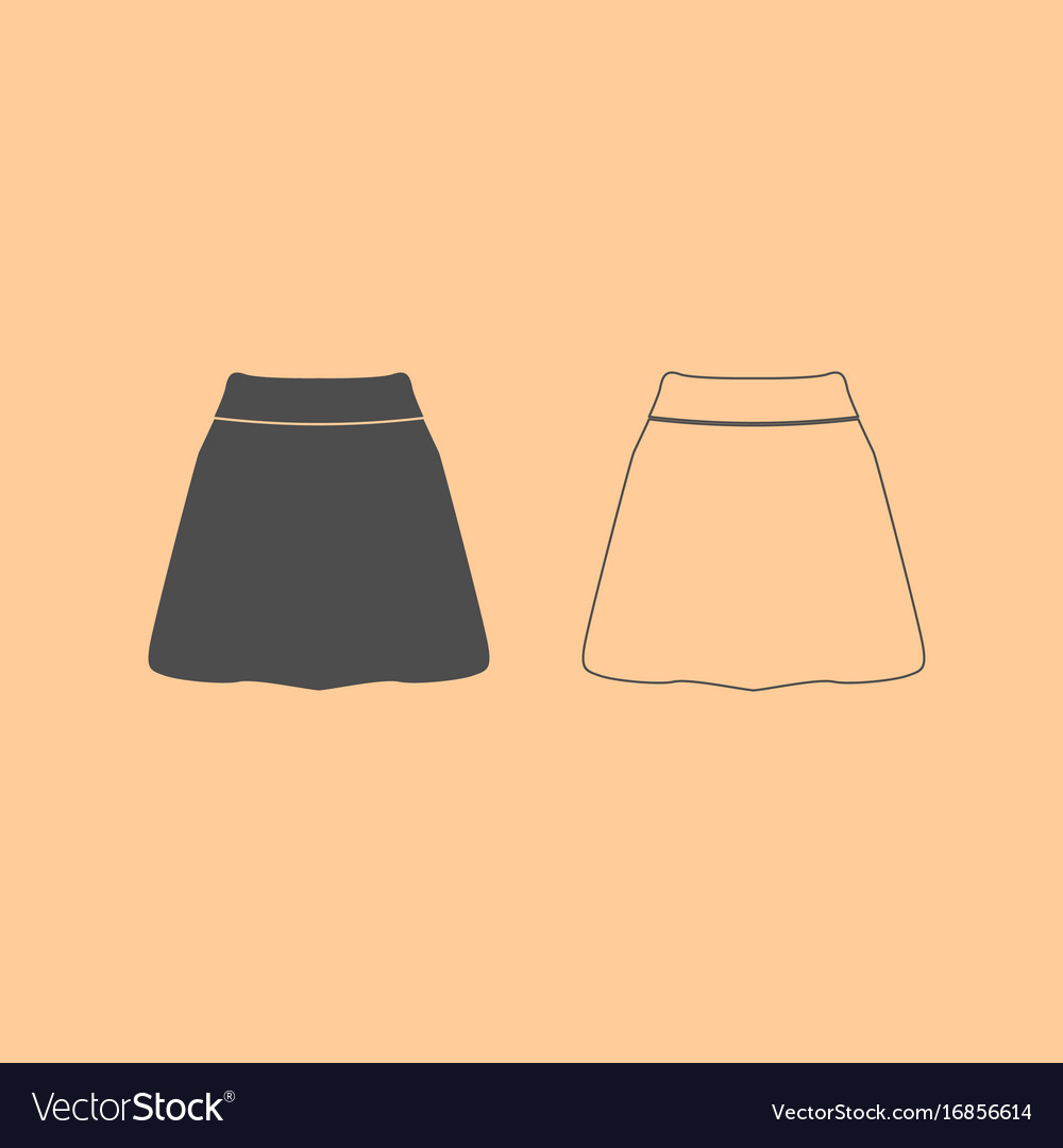 Skirt dark grey set icon Royalty Free Vector Image Skirt dark grey set icon Royalty Free Vector Image