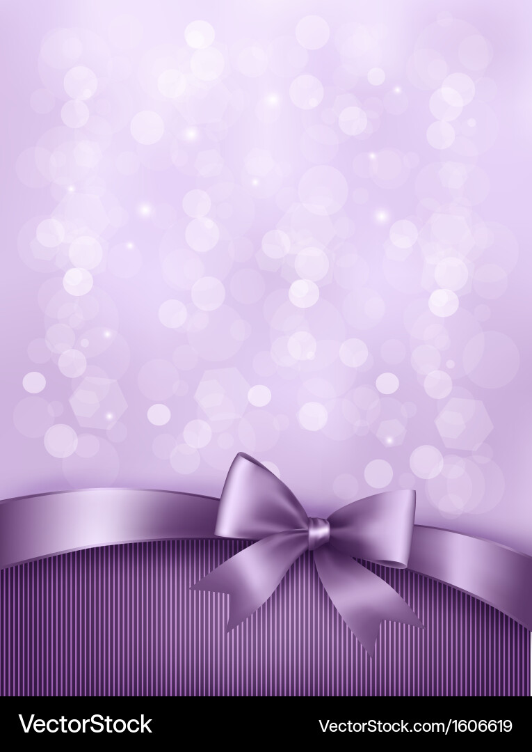 Elegant holiday background with gift bow Vector Image