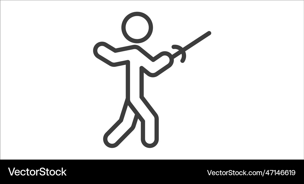 Fencing attack icon filled attack icon Royalty Free Vector
