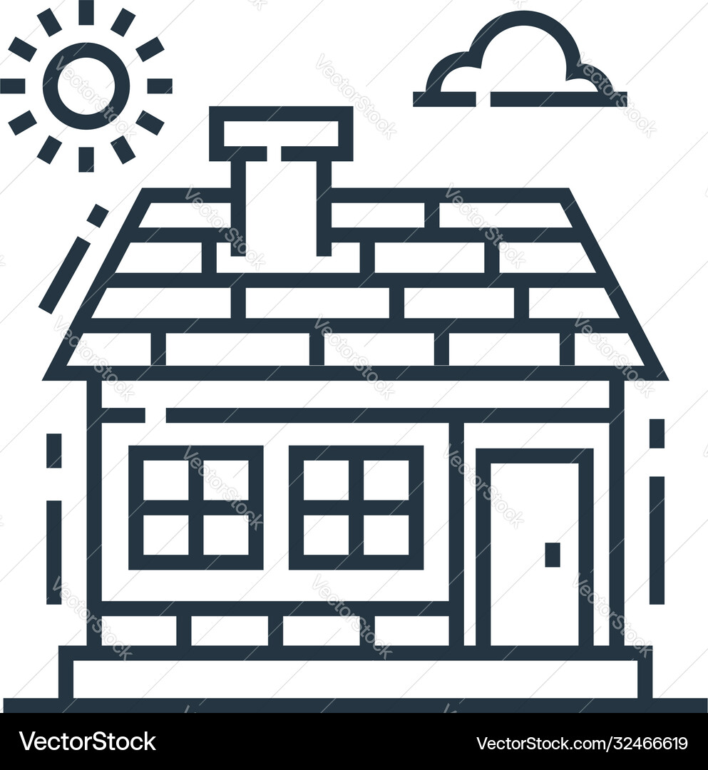 House icon isolated on white background outline Vector Image