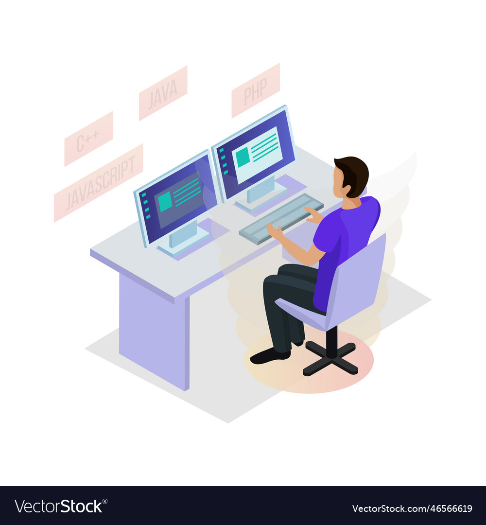 Programming isometric concept Royalty Free Vector Image Programming isometric concept Royalty Free Vector Image