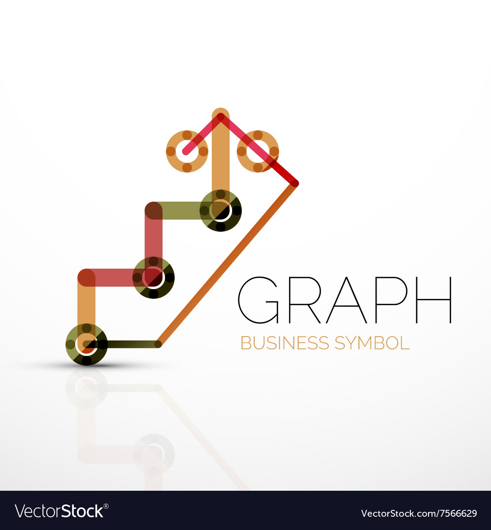 Abstract logo idea linear chart or graph Vector Image