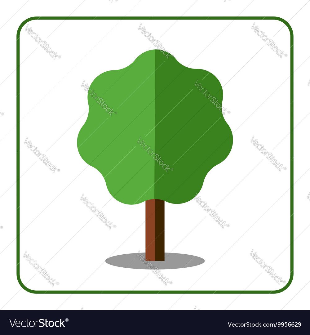 Maple tree icon Flat design Royalty Free Vector Image