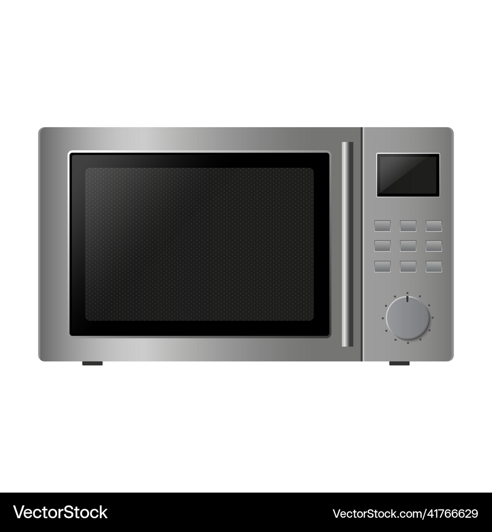 Microwave isolated on white background cooking Vector Image