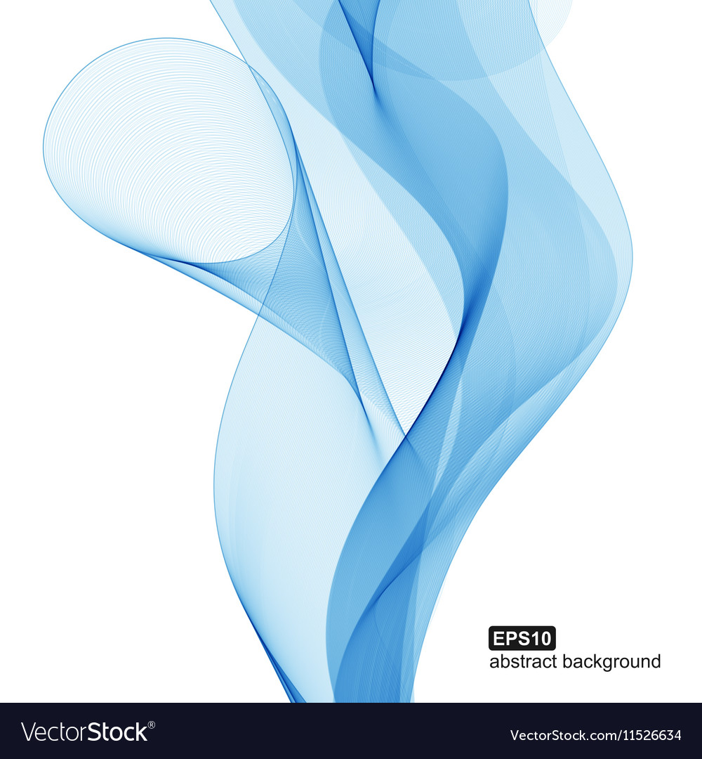 Abstract Background Blue Waves On White Background