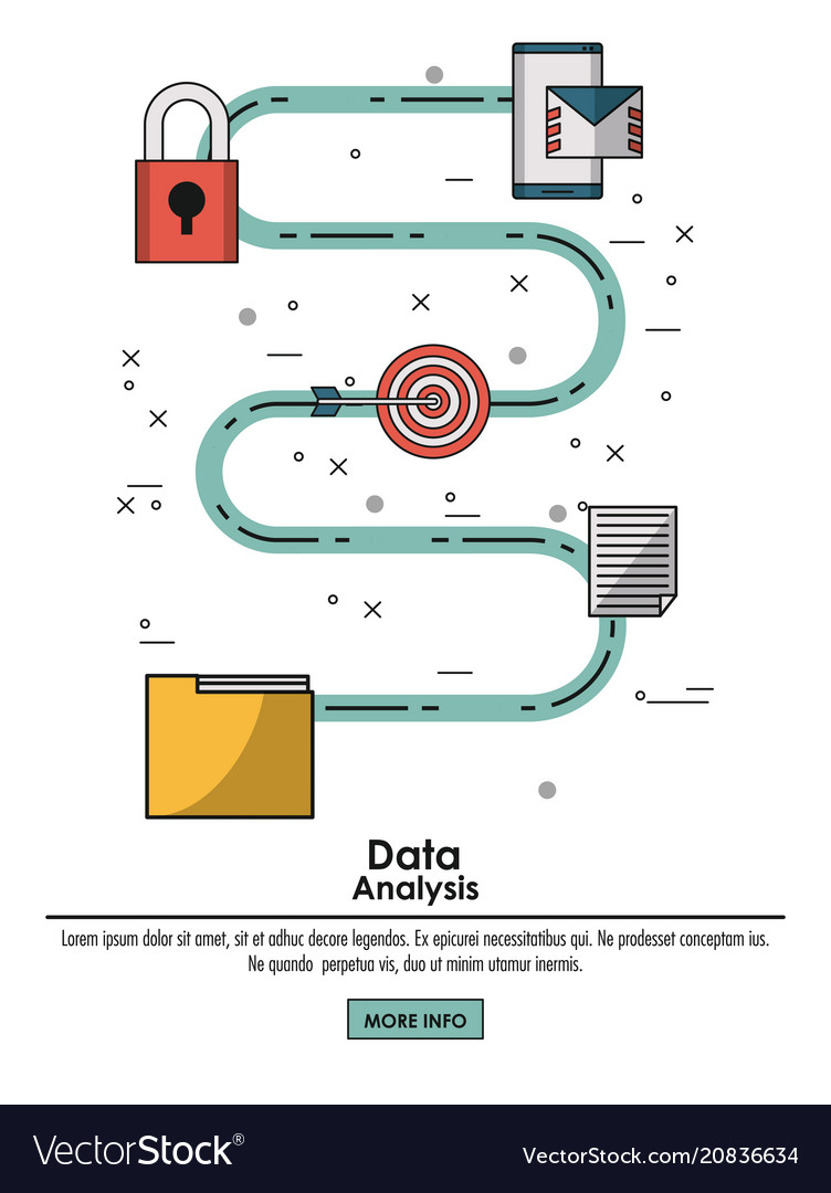 Data analysis infographic Royalty Free Vector Image