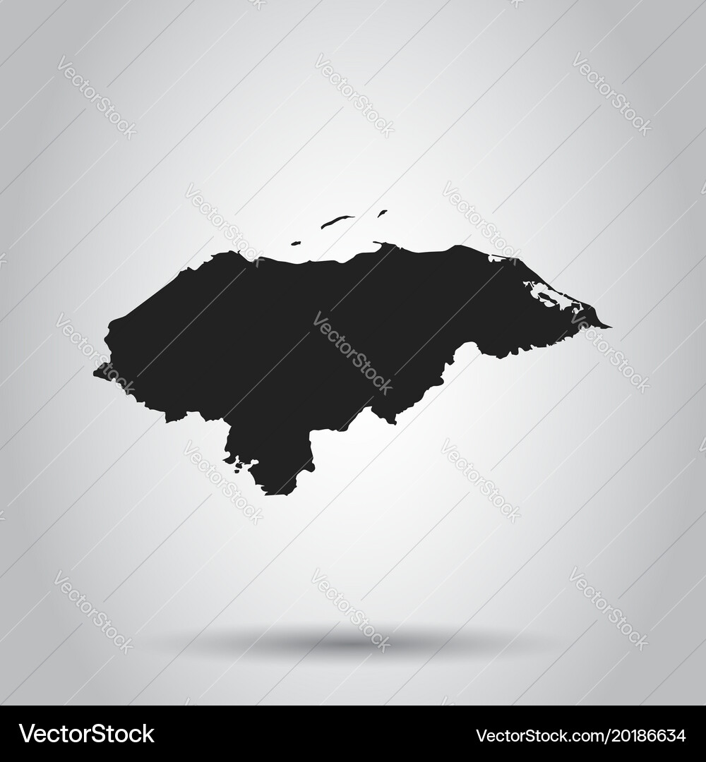 Honduras map black icon on white background Vector Image