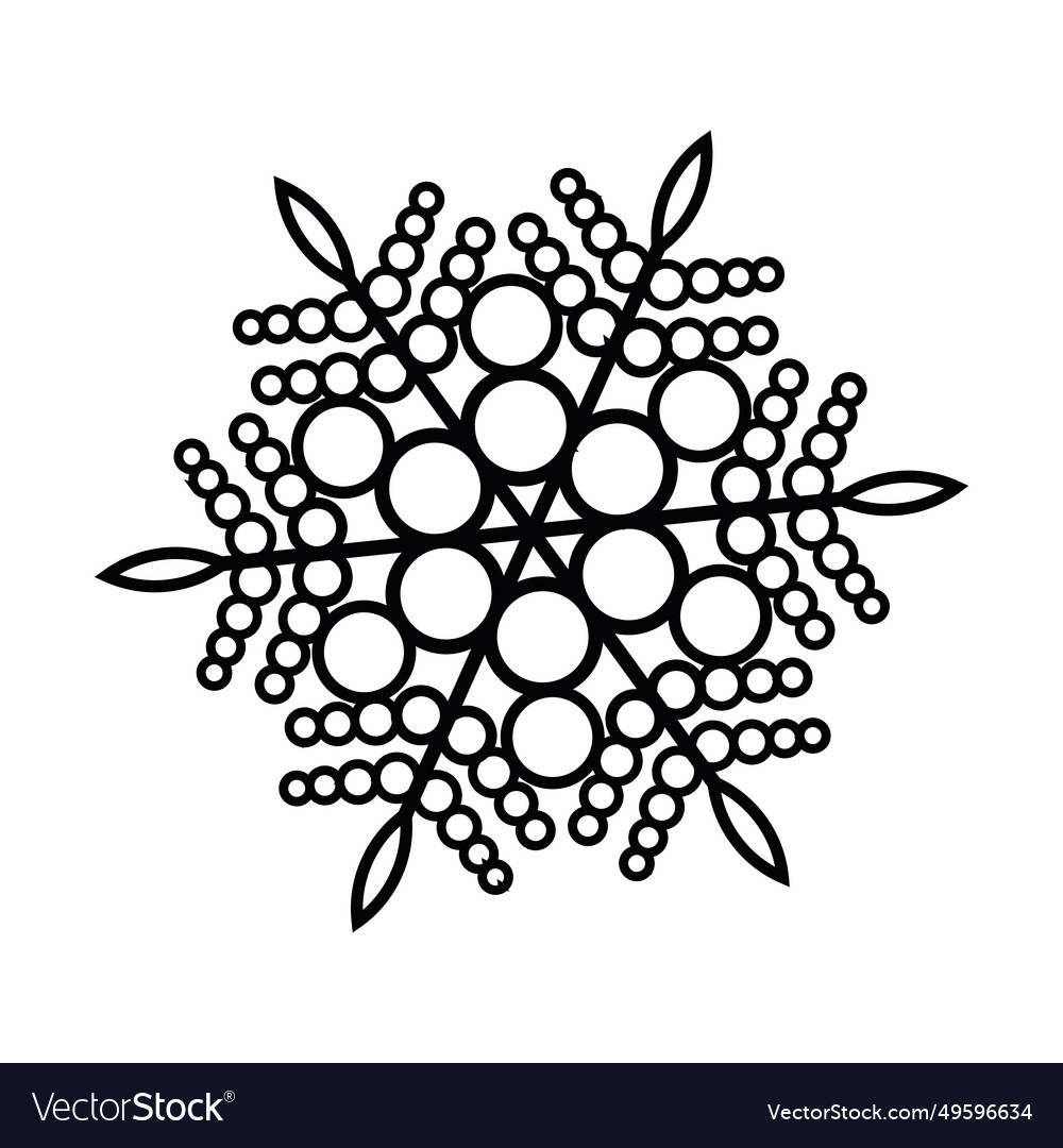 Isolated snowflake icon flat design Royalty Free Vector