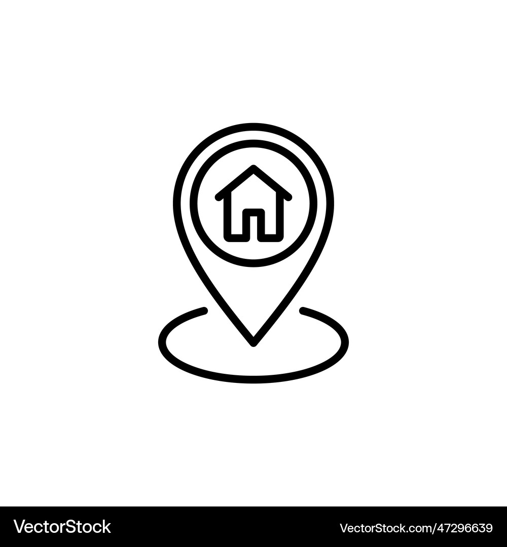 Address icon home location Royalty Free Vector Image
