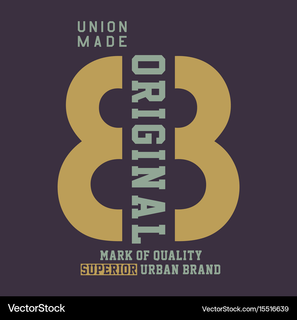 Union made original mark Royalty Free Vector Image