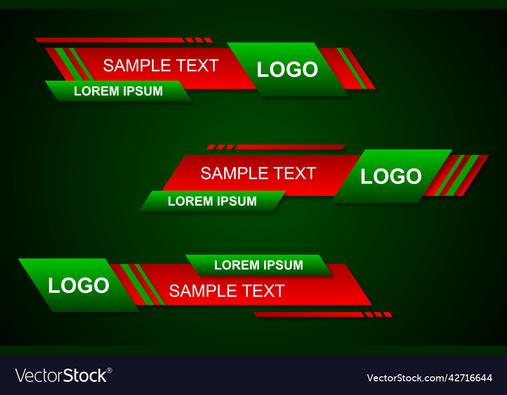 Modern stylish lower third banner template design Vector Image Modern stylish lower third banner template design Vector Image