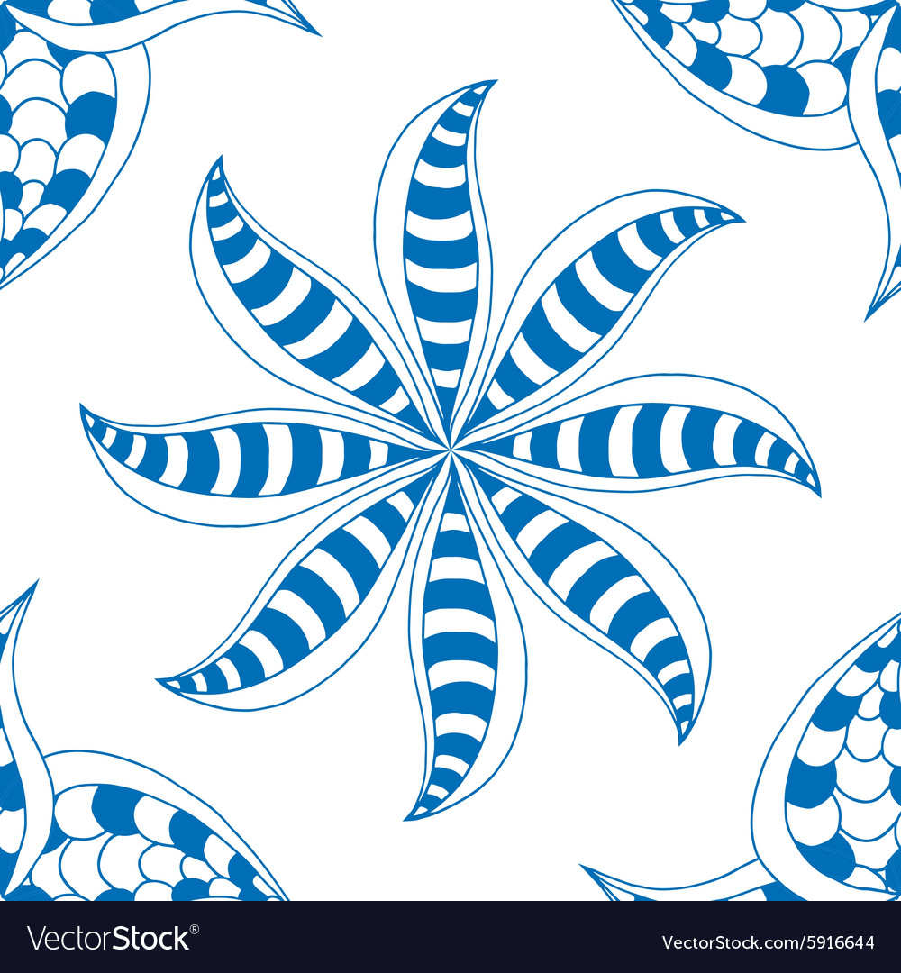 Seamless blue pattern Royalty Free Vector Image