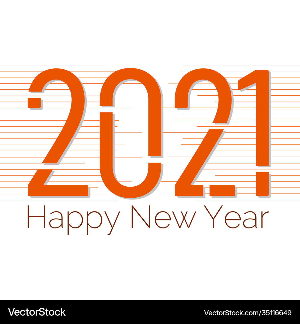 2021 happy new year banner design Royalty Free Vector Image
