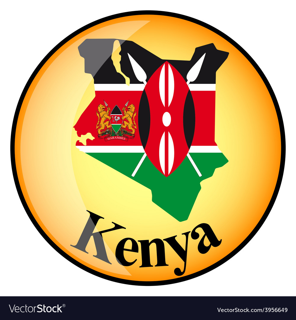 Button Kenya Royalty Free Vector Image - VectorStock