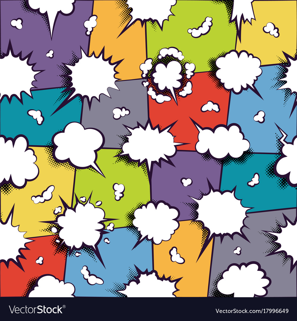 Comics dialog empty cloud bubble Royalty Free Vector Image