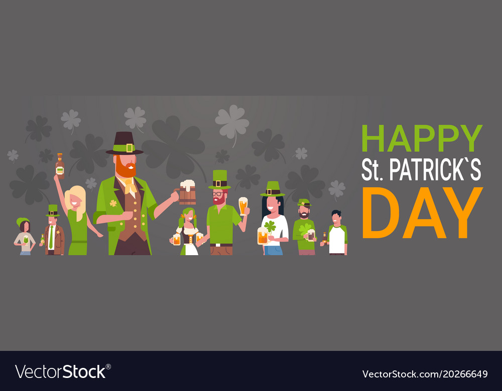 Happy st patricks day celebration banner Vector Image