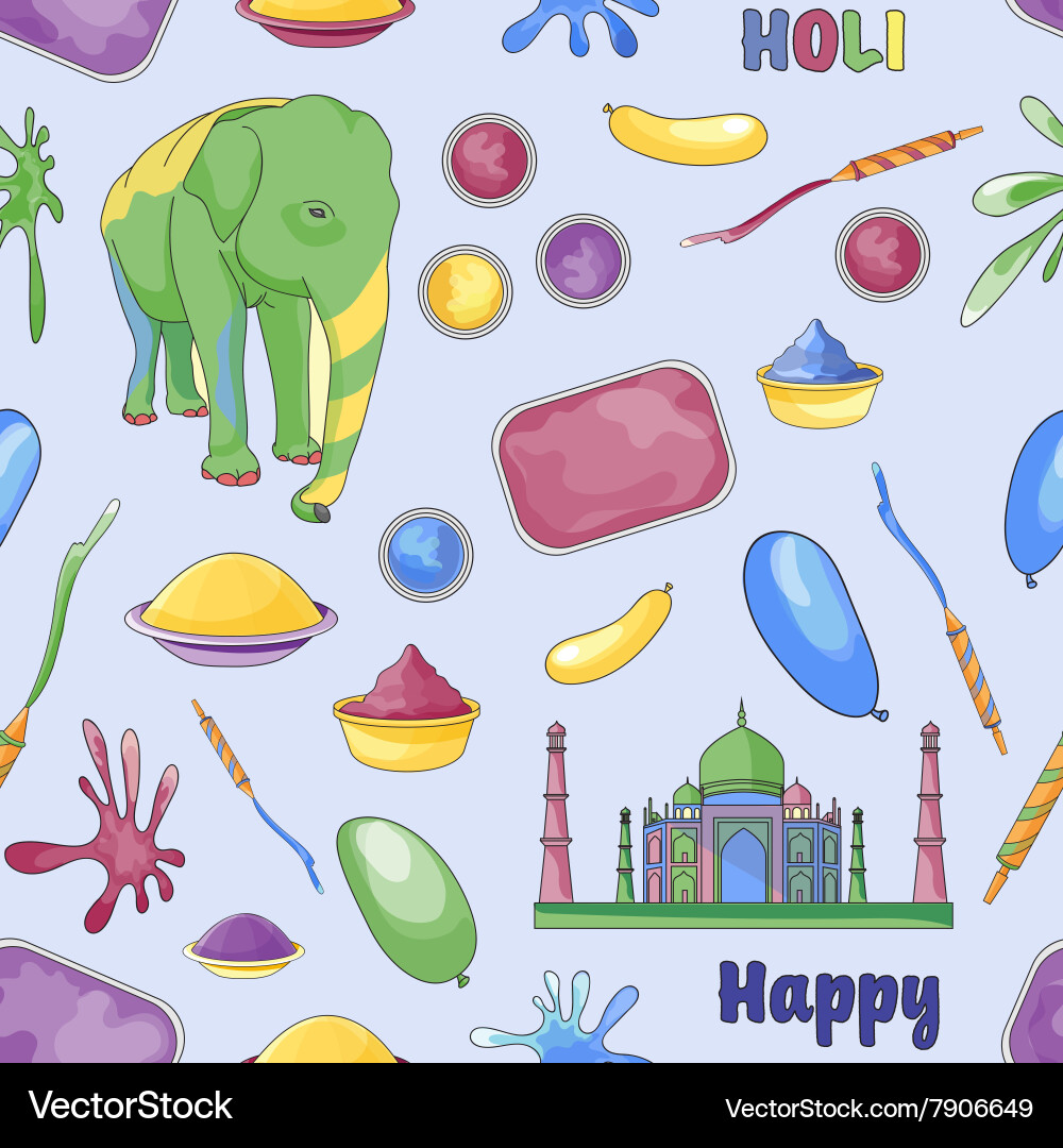 Pattern of holi element Royalty Free Vector Image